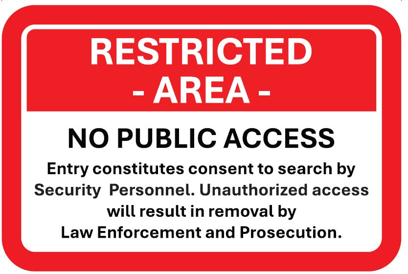 Restricted Area Signs No Public Access - RD3 Tech – Cat Tracking