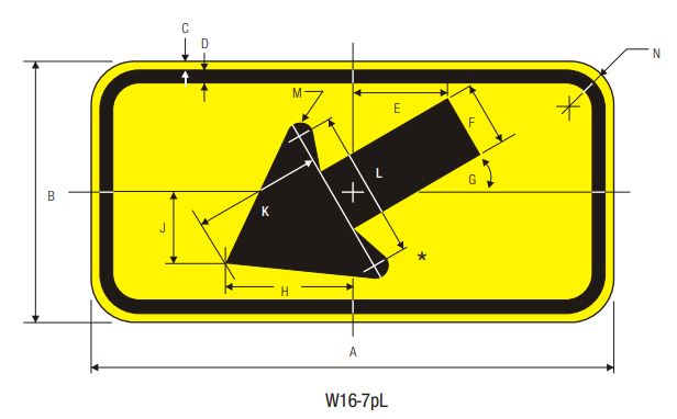 W16-7pL Left Diagonal Arrow Sign – Cat Tracking